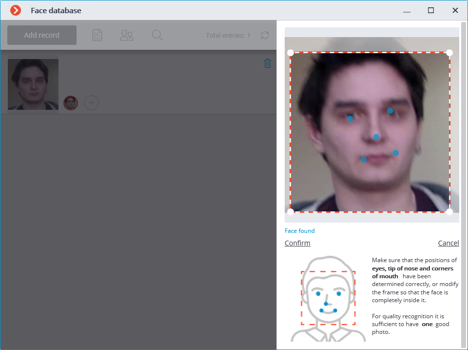 Face recognition